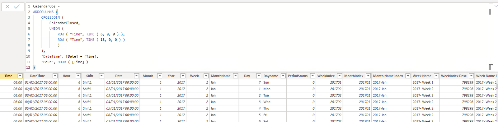 Power BI Extend Calendar with Shifts or hours - ARBISTECH